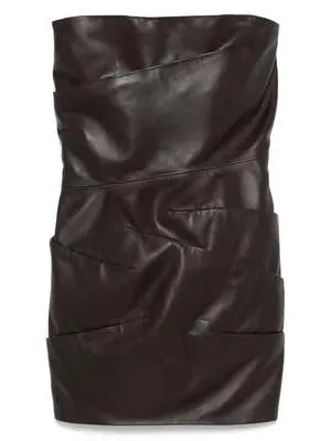 Attico Leather Mini Dress