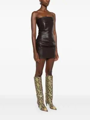 Attico Leather Mini Dress