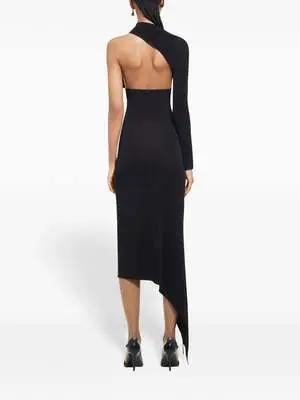 COURREGES Asymmetrical One-shoulder Crepe Jersey Dress