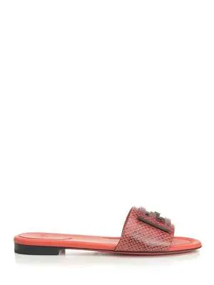 Fendi Baguette Slides - Red