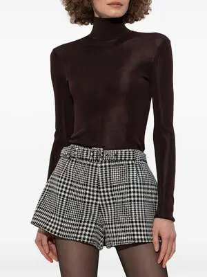SELF-PORTRAIT Ribbed Viscose High Neck Sweater