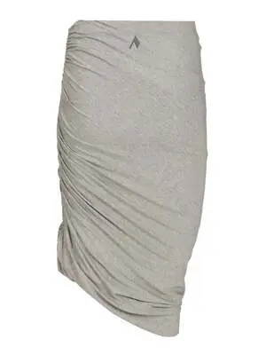 Attico Gathered Midi Skirt