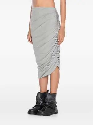 Attico Gathered Midi Skirt