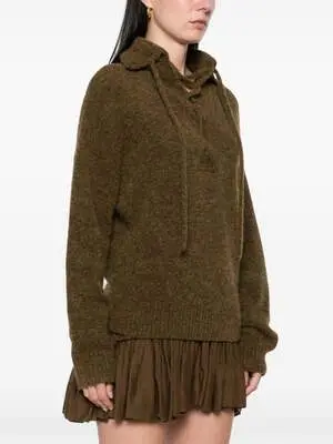 Isabel Marant Étoile Phylia Alpaca-blend Lace-up Sweater - Brown