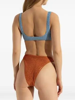 Oseree Two-tone Lurex Bikini