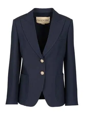 Valentino Garavani Crepe Couture Blazer - Blue