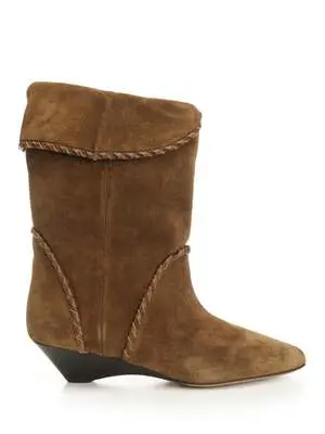 Isabel Marant Étoile Edoa Suede Calfskin Boots - Black