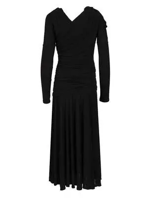 GANNI Asymmetrical Ruffled Viscose Dress