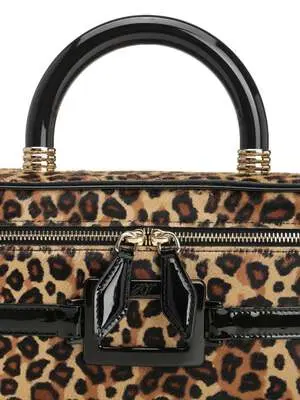 ROGER VIVIER Belle Vivier Leopard-print Buckle Tote Bag