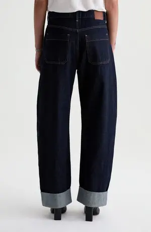 Ag Mercer Cuffed High Waist Barrel Jeans