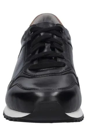 Josef Seibel Axel 02 Leather Lace Up Sneakers - Black