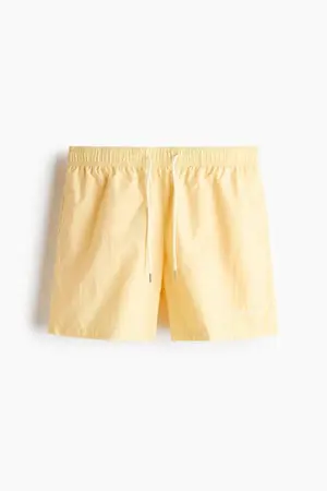 H&M Relaxed-fit Cotton Blend Shorts With Embroidered Detail