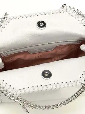 Stella McCartney Falabella Tiny Bag Eco Shaggy Deer With Stainless Steel Chain - Gray