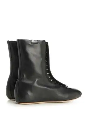 Celine Lace-up Leather Boot