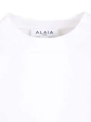 Alaïa Layered Cotton T-shirt - White