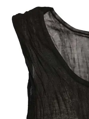 TOTEME Crinkled Knit Tank Dress - Black