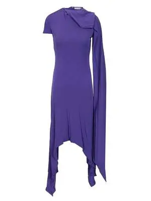 Acne Studios Asymmetrical Draped Dress - Purple