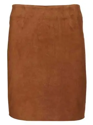ROTATE BY BIRGER CHRISTENSEN Suede Mini Skirt - Brown