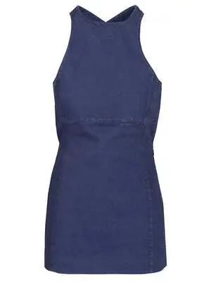 Miu Miu Gabardine Mini Dress - Blue