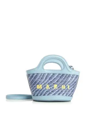 Marni Tropicalia Micro Woven Top Handle Bag - Blue