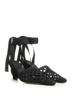 Jacquemus High Espadrille Mules With Ankle Laces