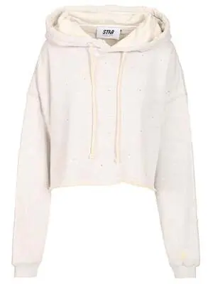 GOLDEN GOOSE Star Crop Sweatshirt - Gray