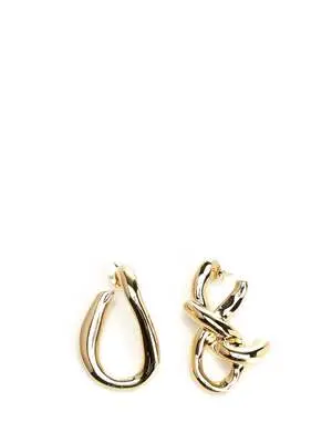 Givenchy Chain Link Golden Asymetrical Earrings