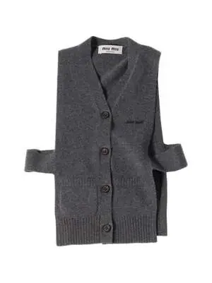 Miu Miu Cashmere V-neck Cardigan Vest
