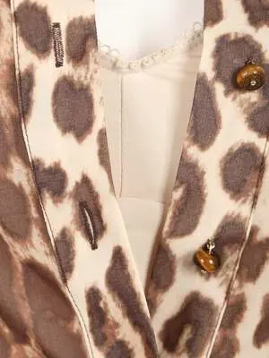 Zimmermann Leopard Print Collared Shirt - Multicolor