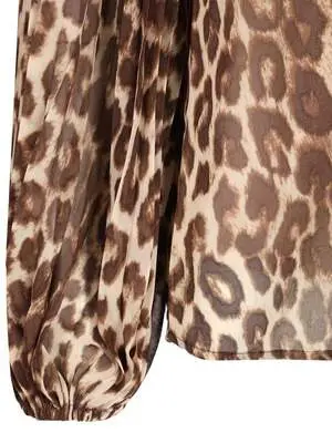 Zimmermann Leopard Print Collared Shirt - Multicolor