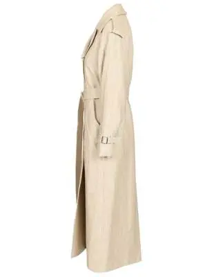 Max Mara Double Breasted Linen Trench Coat