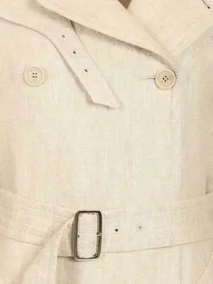 Max Mara Double Breasted Linen Trench Coat