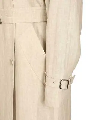 Max Mara Double Breasted Linen Trench Coat
