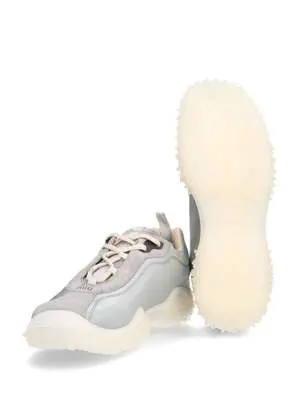 Miu Miu Bubble Sole Lace-up Technical Fabric Sneakers - Gray