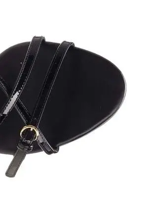 Miu Miu Patent Leather Strappy Kitten Heel Sandals