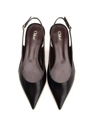 Chloé Saada Slingback Pumps With Gold Heel