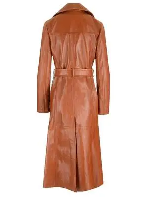 Chloé Leather Military Trench Coat