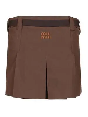 Miu Miu Gabardine Mini Skirt