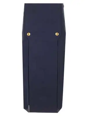 Chloé Wool Midi Skirt - Blue