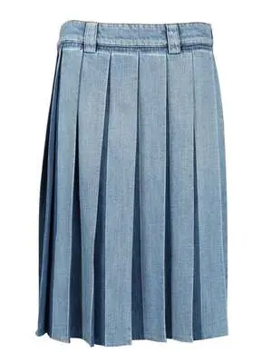 Miu Miu Pleated Denim Skirt