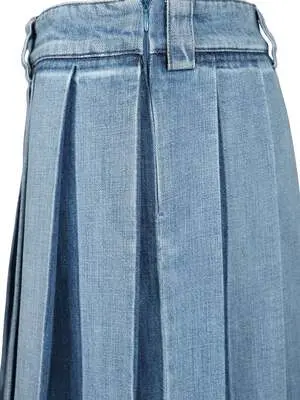 Miu Miu Pleated Denim Skirt