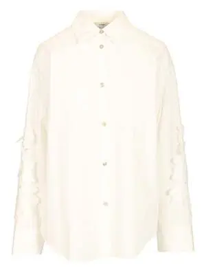 FORTE_FORTE Embroidered Cotton Poplin Shirt - White