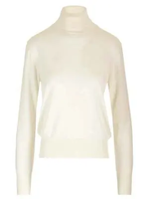 FORTE_FORTE Superfine Merino Wool Turtleneck Sweater - White