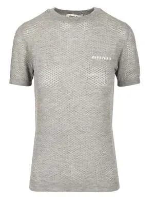 Miu Miu Cashmere Sweater - Gray