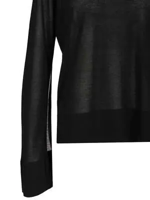 TOTEME Turtleneck With Sleeve Slits In Lyocell And Cashmere