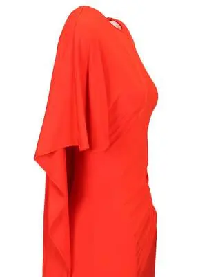 Stella McCartney Asymmetrical Cape Maxi Dress