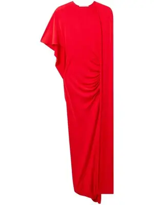 Stella McCartney Asymmetrical Cape Maxi Dress