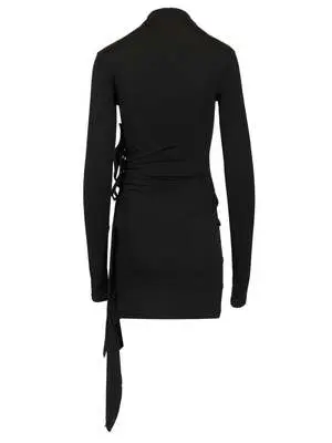 Off-White Sec Skin Draped Mini Dress Ls Bl