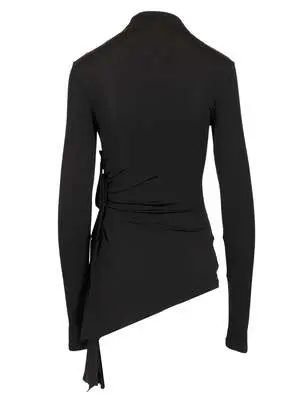 Off-White Long Sleeve Draped Top