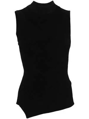 TOTEME Asymmetric Knit Top White